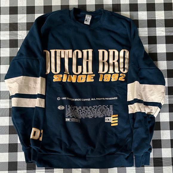 Dutch Bros | Sweaters | Dutch Bros Dark Blue Crewneck Sweater | Poshmark